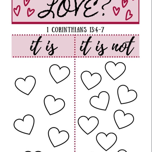 What is Love Interactive Printable 1 Corinthians 13 Poster - Etsy