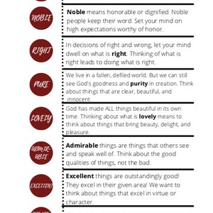 Philippians 4:8 Interactive Printable | Bible Lesson | Busy Book ...