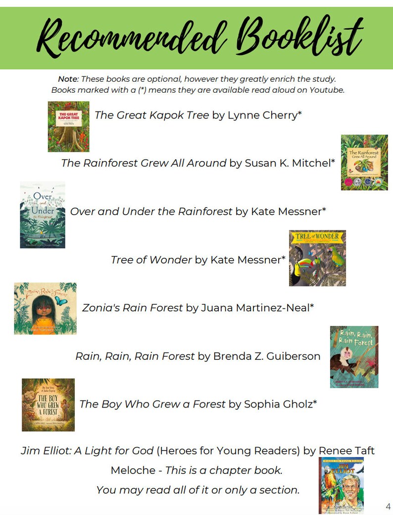 Rainforest Unit Study | K-5 Unit Study | Homeschool - Etsy