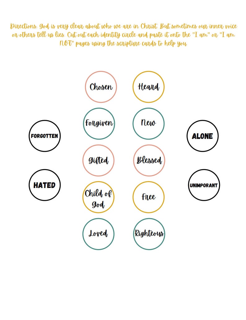 Identity in Christ Bible Activity | Interactive Bible Lesson | Sunday ...