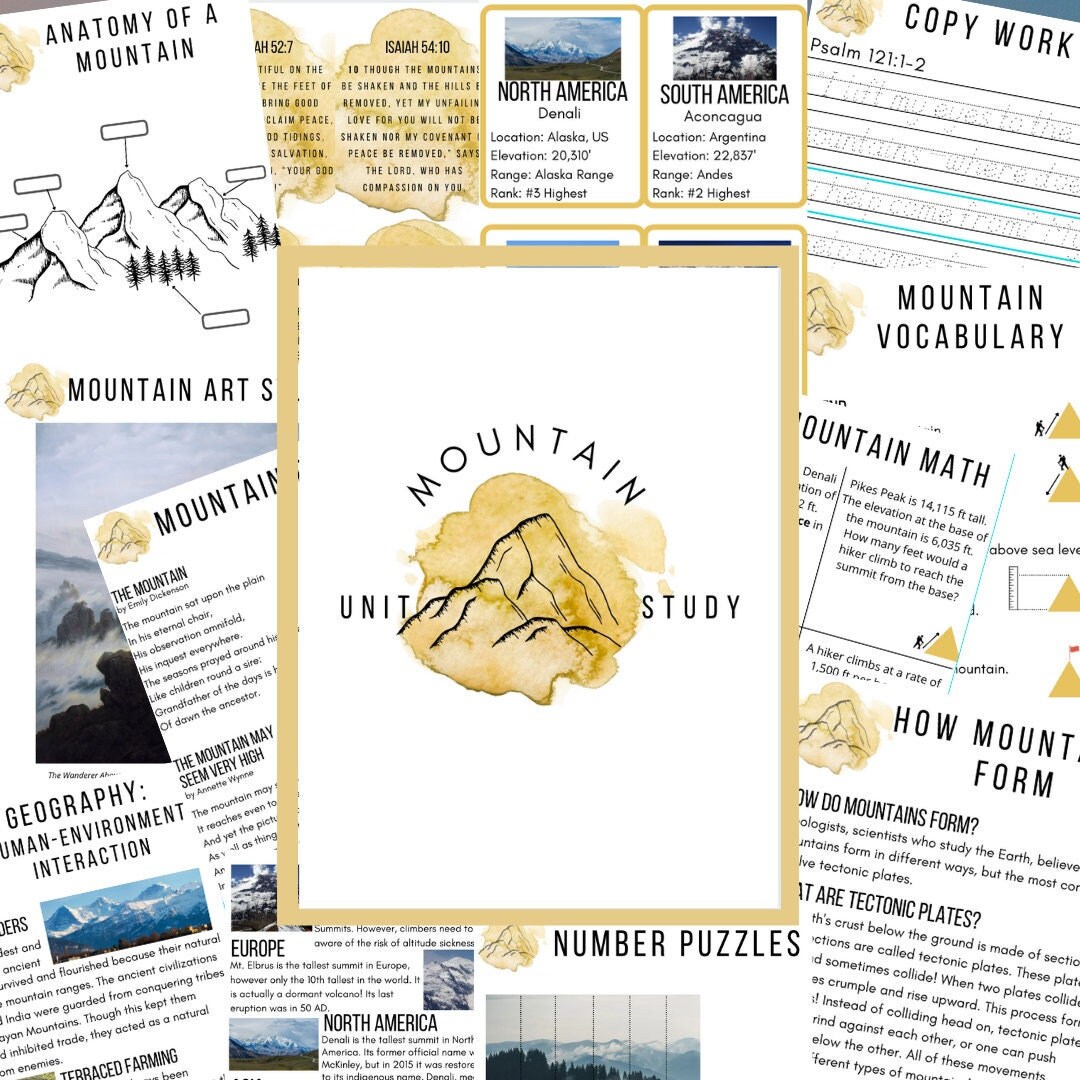 Mountain Unit Study | Charlotte Mason Unit Study | Morning Time ...