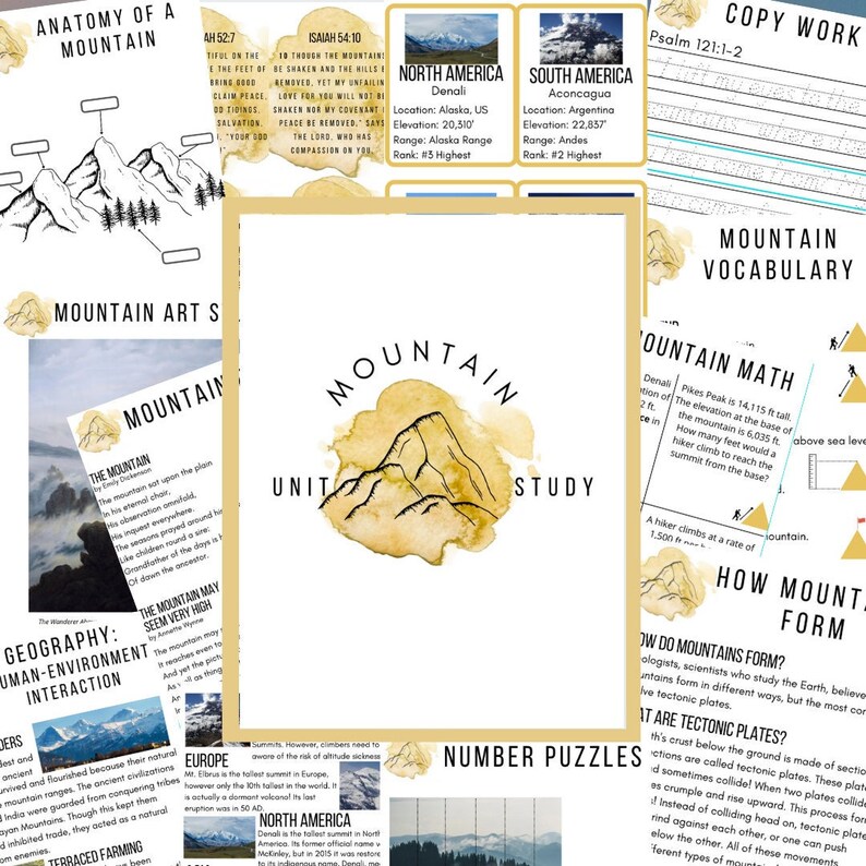 Mountain Unit Study | Charlotte Mason Unit Study | Morning Time ...