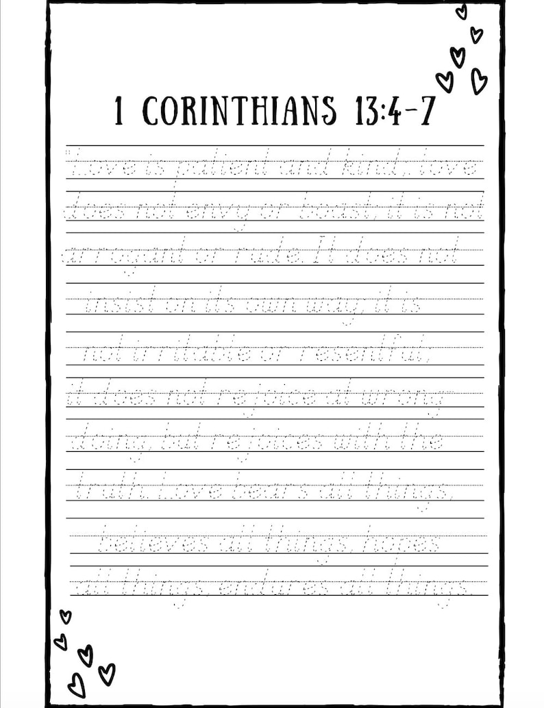 What is Love Interactive Printable, 1 Corinthians 13 Poster, Valentine ...