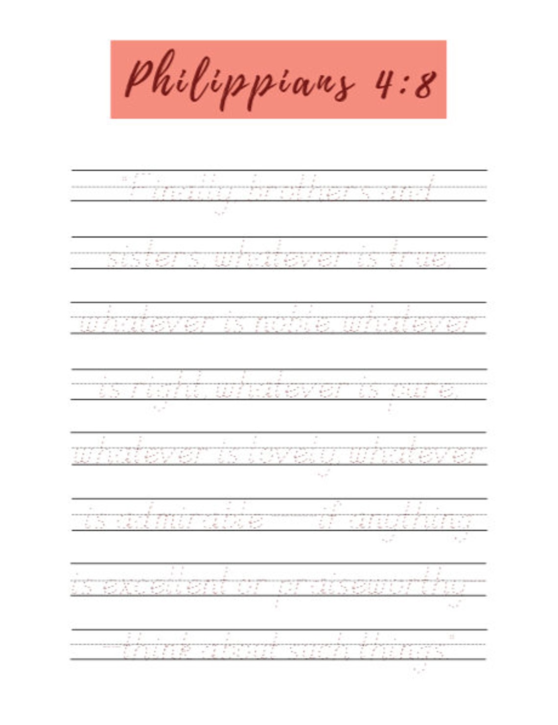 Philippians 4:8 Interactive Printable | Bible Lesson | Busy Book ...