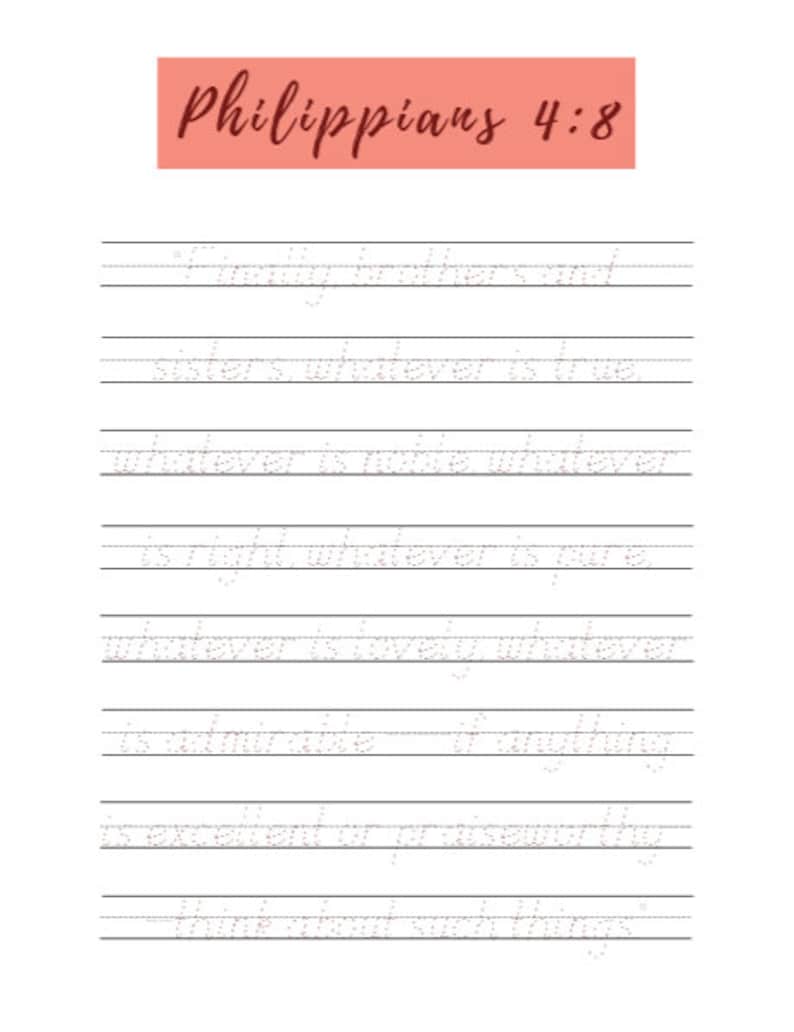 Philippians 4:8 Interactive Printable | Bible Lesson | Busy Book ...