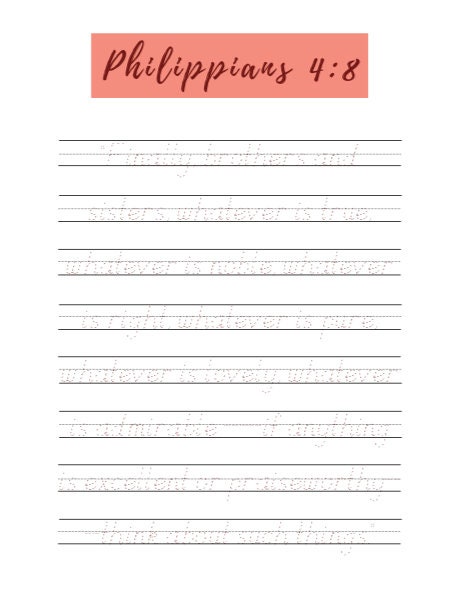 Philippians 4:8 Interactive Printable | Bible Lesson | Busy Book ...