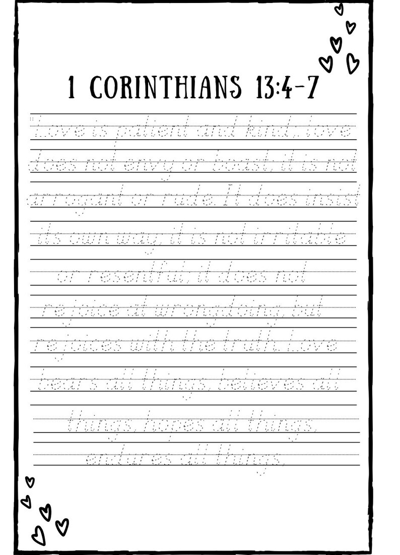 What is Love Interactive Printable 1 Corinthians 13 Poster - Etsy