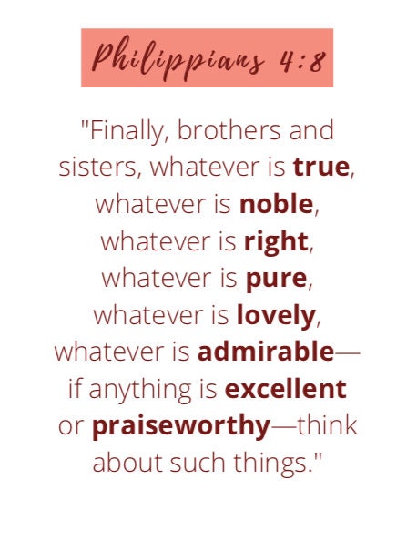 Philippians 4:8 Interactive Printable | Bible Lesson | Busy Book ...