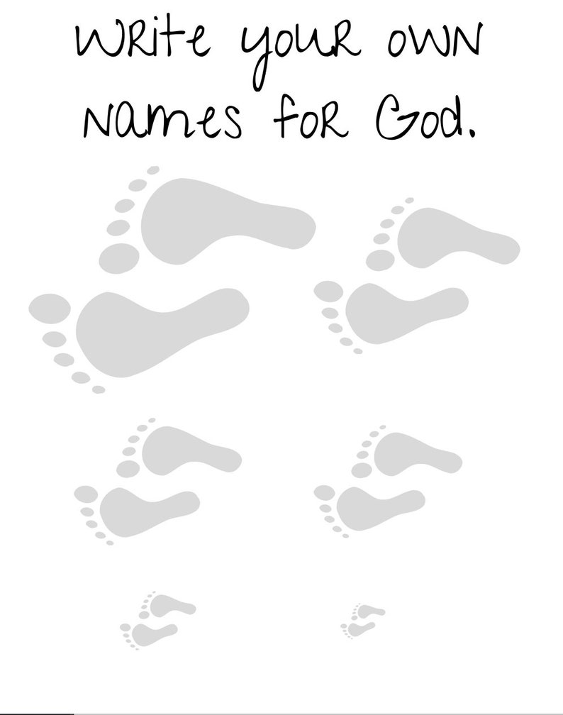 Names of God Poster, Sunday School Printable - Etsy