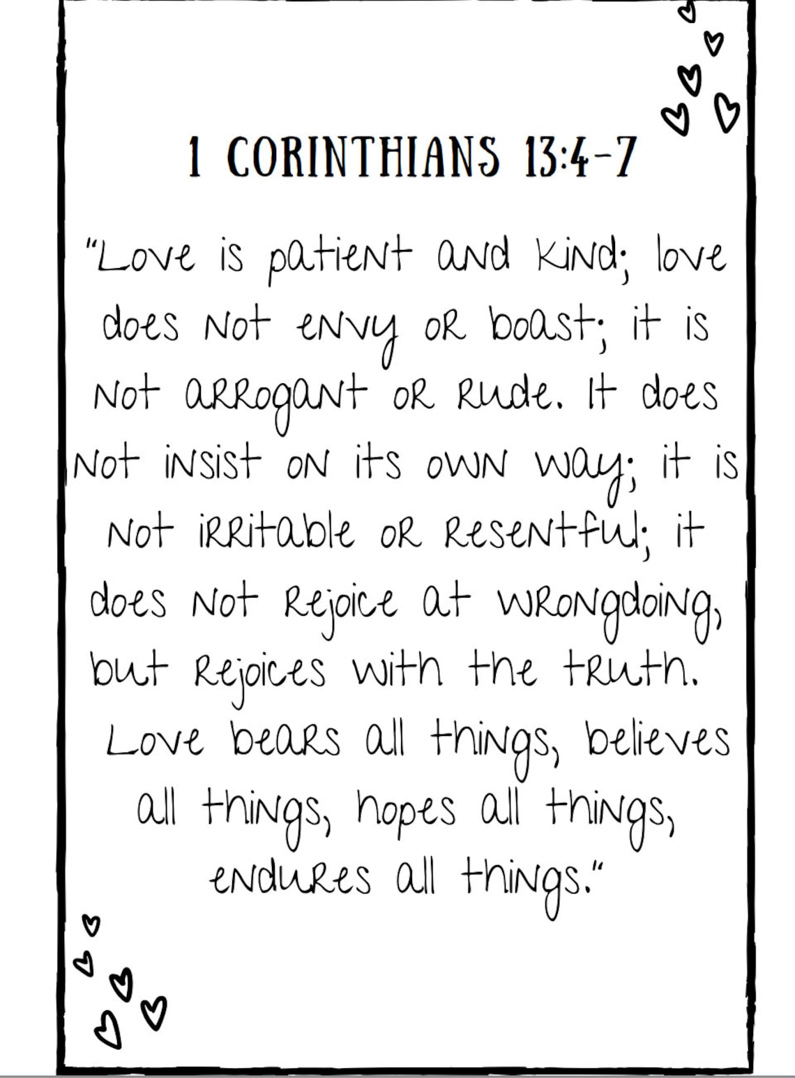 What is Love Interactive Printable 1 Corinthians 13 Poster - Etsy