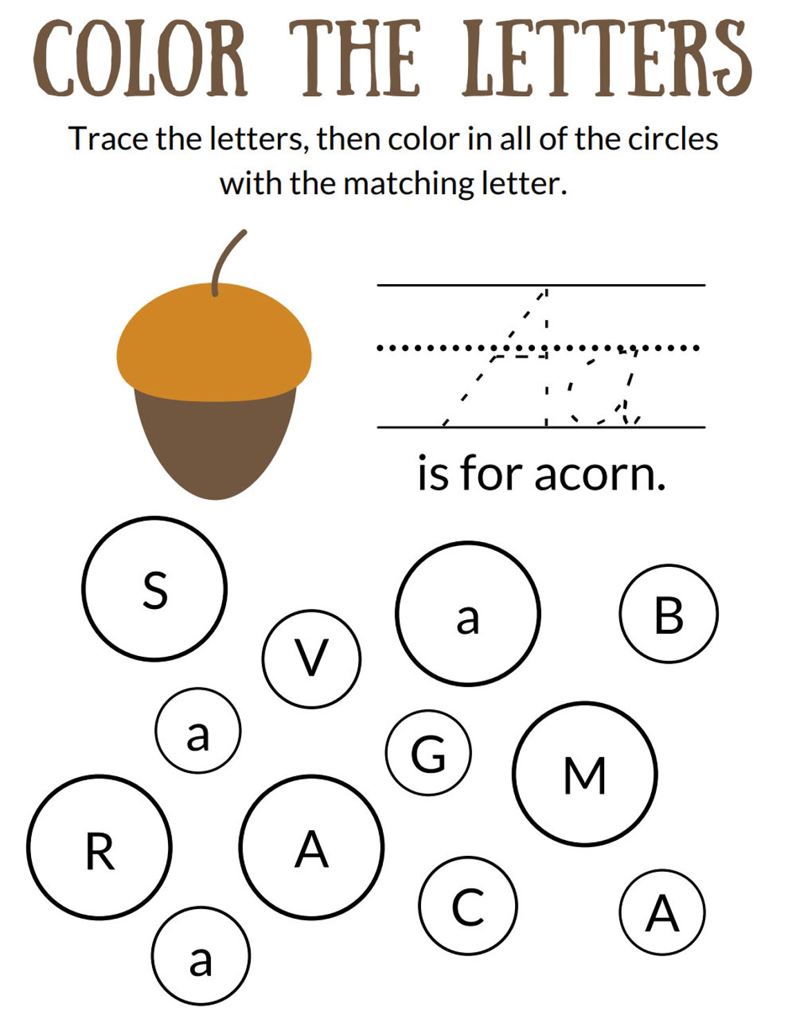 Fall Early Learning Activity Pack Preschool & Kindergarten - Etsy