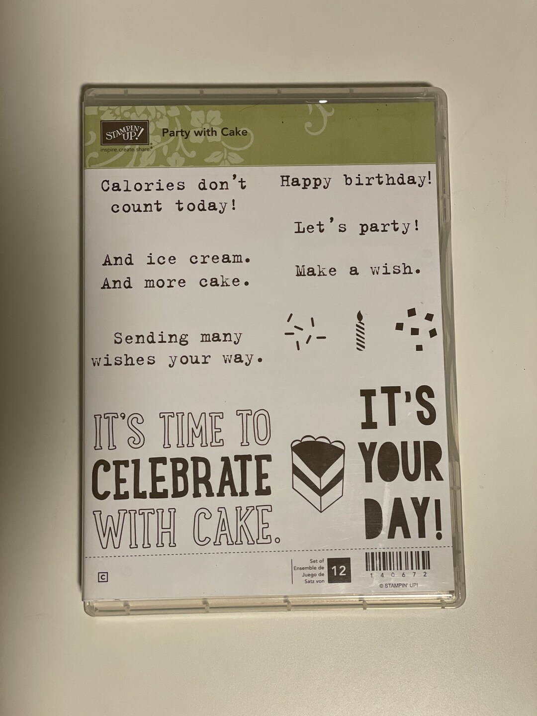 Stampin Up! Party With Cake Stamp Set - Etsy