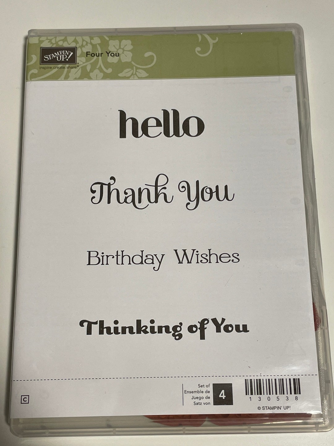 Stampin Up! Four You Stamp Set - Etsy