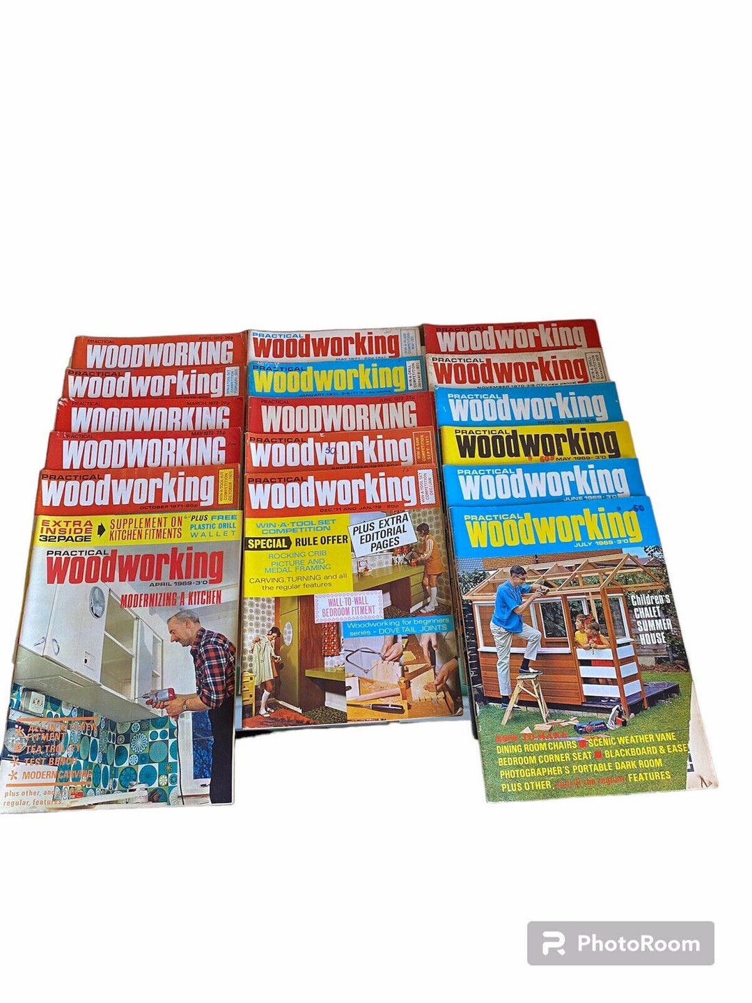 Vintage Practical Woodworking Magazines (1969-1972) Job Lot Excellent ...