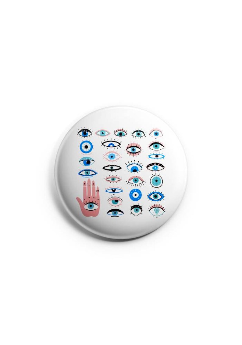 1" Evil Eye Button OR Magnet - Etsy