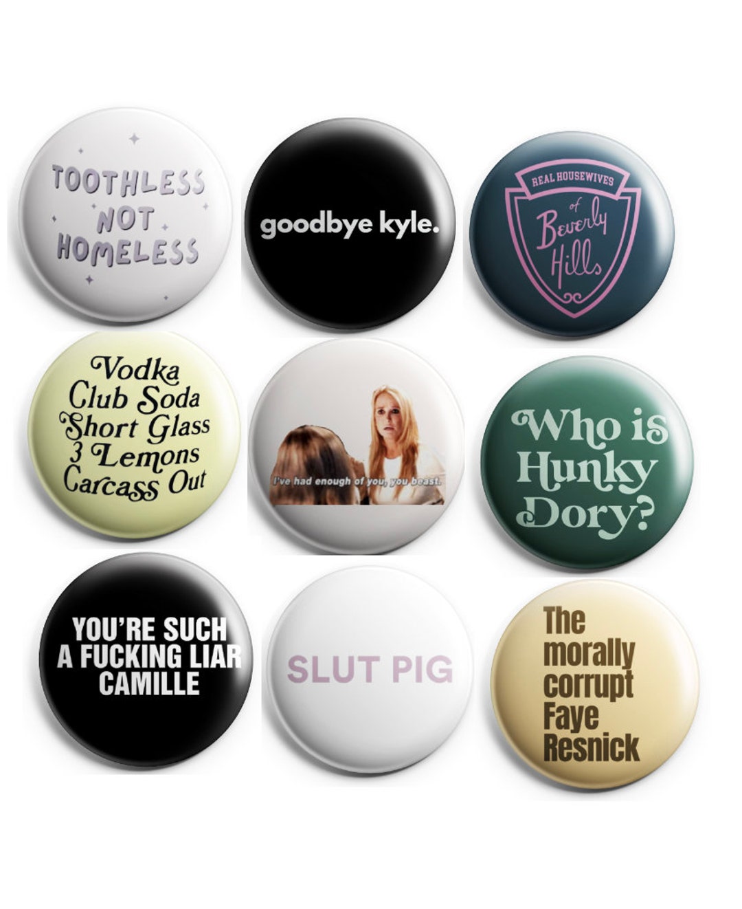 1" Beverly Hills House Wives Buttons OR Magnets - Etsy