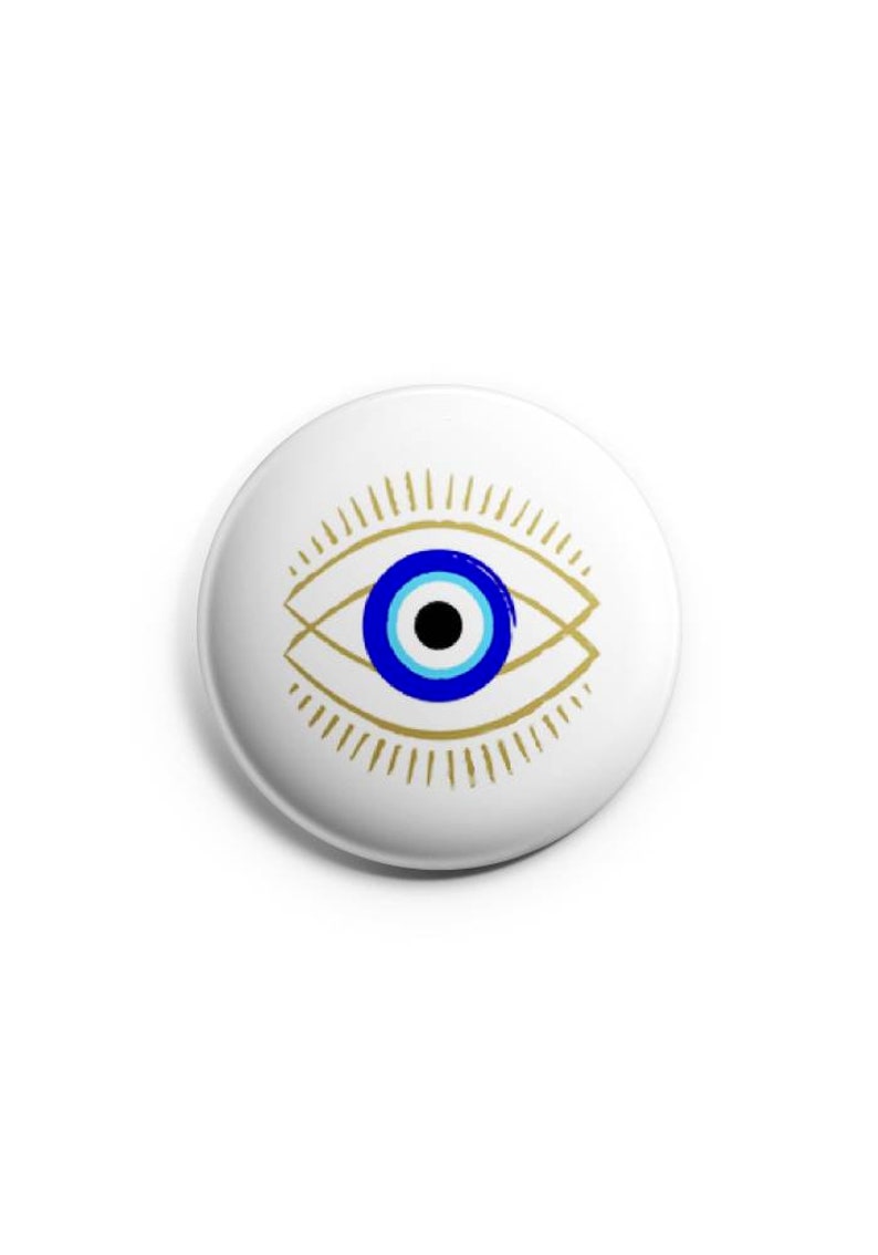 1" Evil Eye Button OR Magnet - Etsy