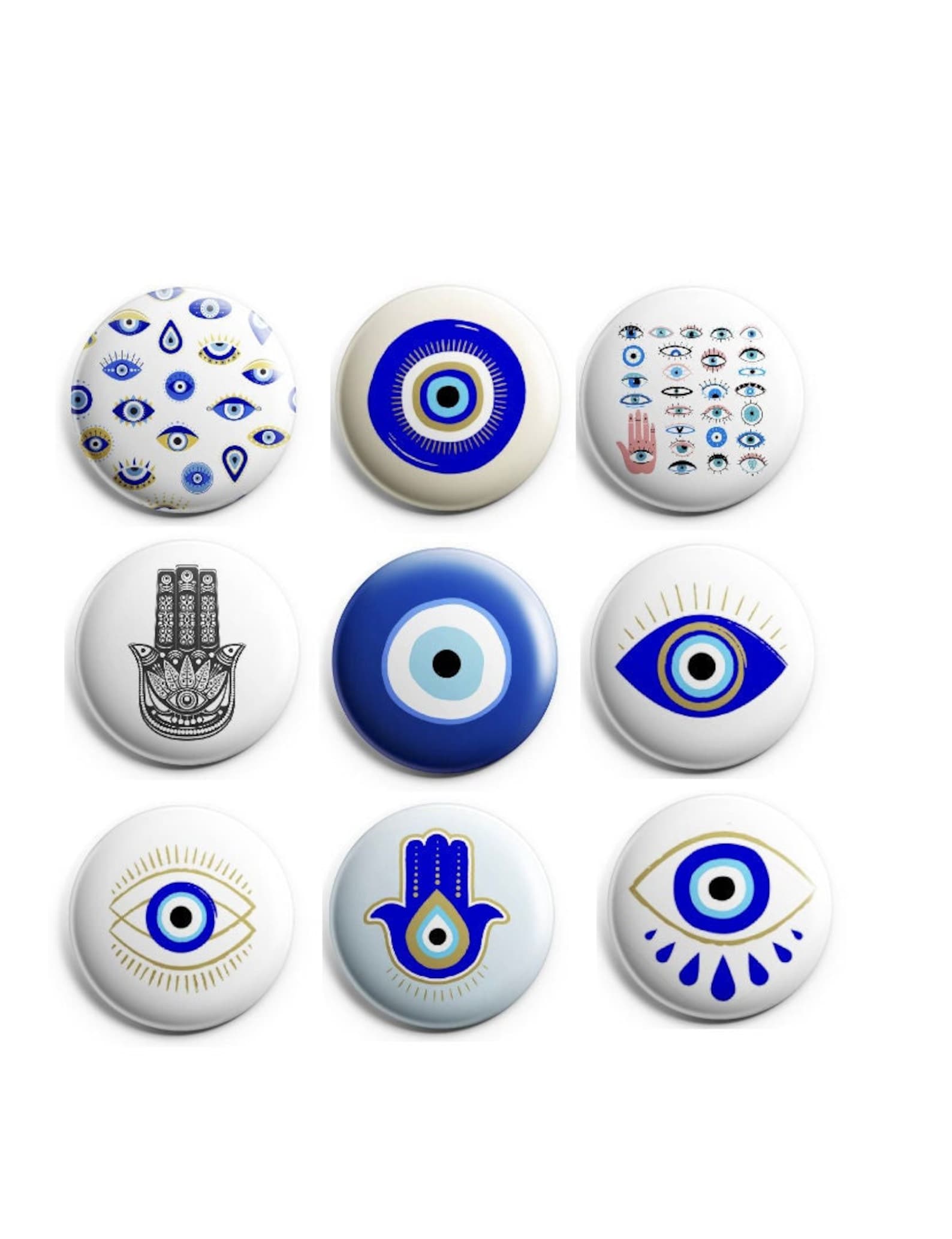1" Evil Eye Button OR Magnet - Etsy