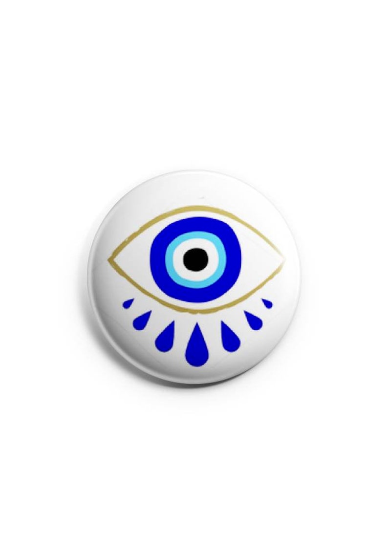 1" Evil Eye Button OR Magnet - Etsy