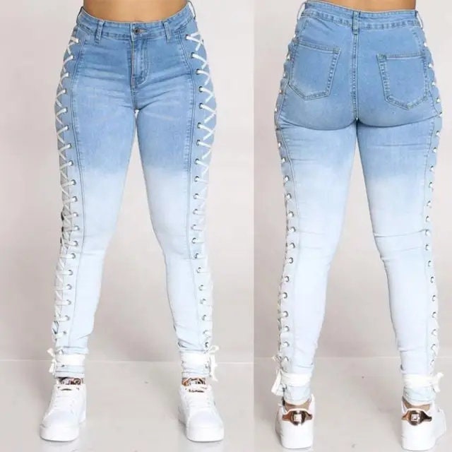 RESTOCKED Laced up Pants, Skinny Jeans, High Waisted Pants, Anti ...