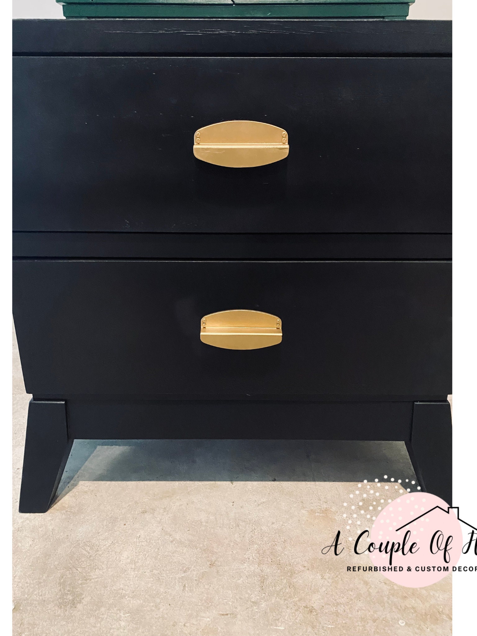 SOLD SOLD Modern Matte Black Refurbished Nightstand SOLD - Etsy