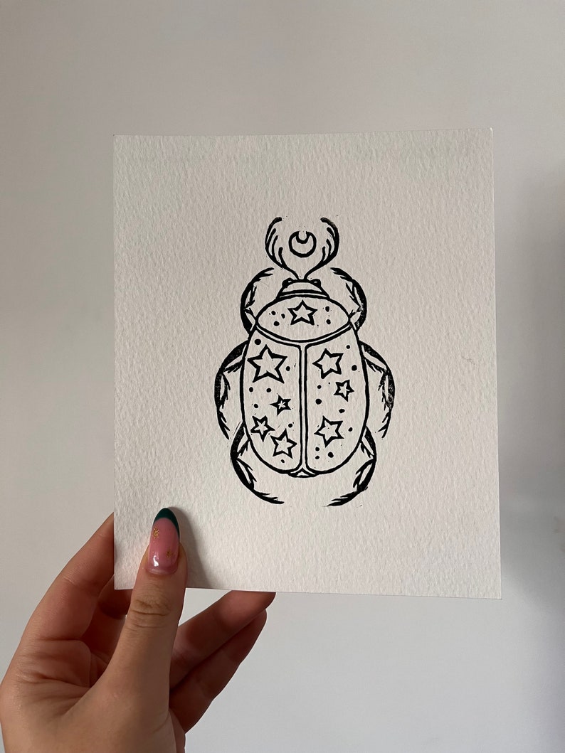 Star Beetle Lino Print B Grade - Etsy