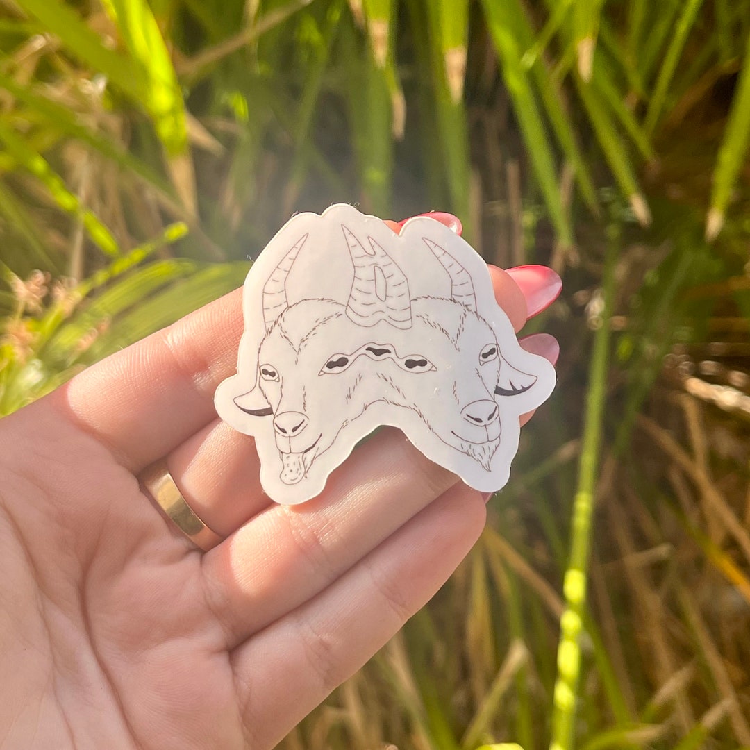 Conjoined Goat Head Glossy Vinyl Waterproof Sticker - Etsy