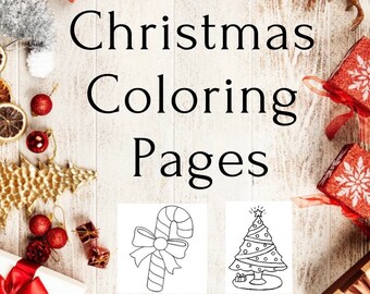The Christmas Coloring Pages for Kids Printable, Digital, Simple, Great ...