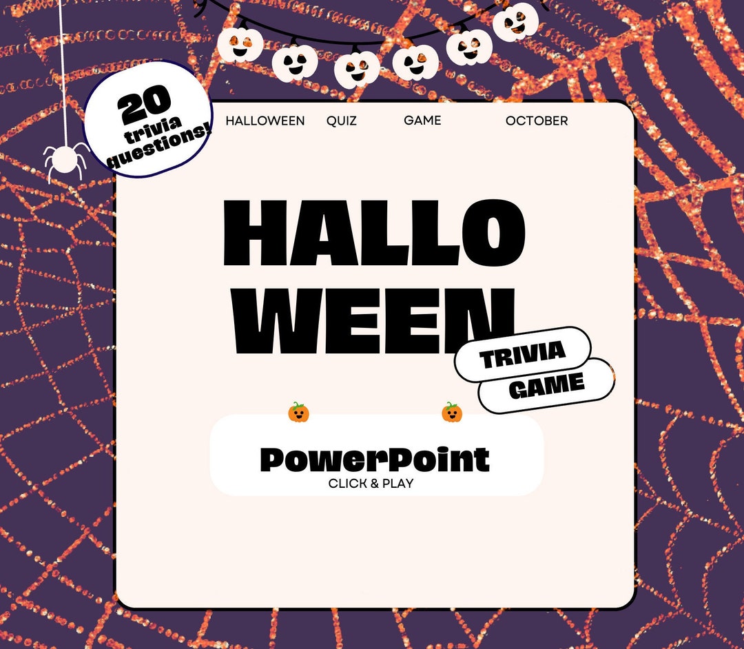 Halloween Trivia Game. Fun for the Family. Halloween Parties. Costume ...