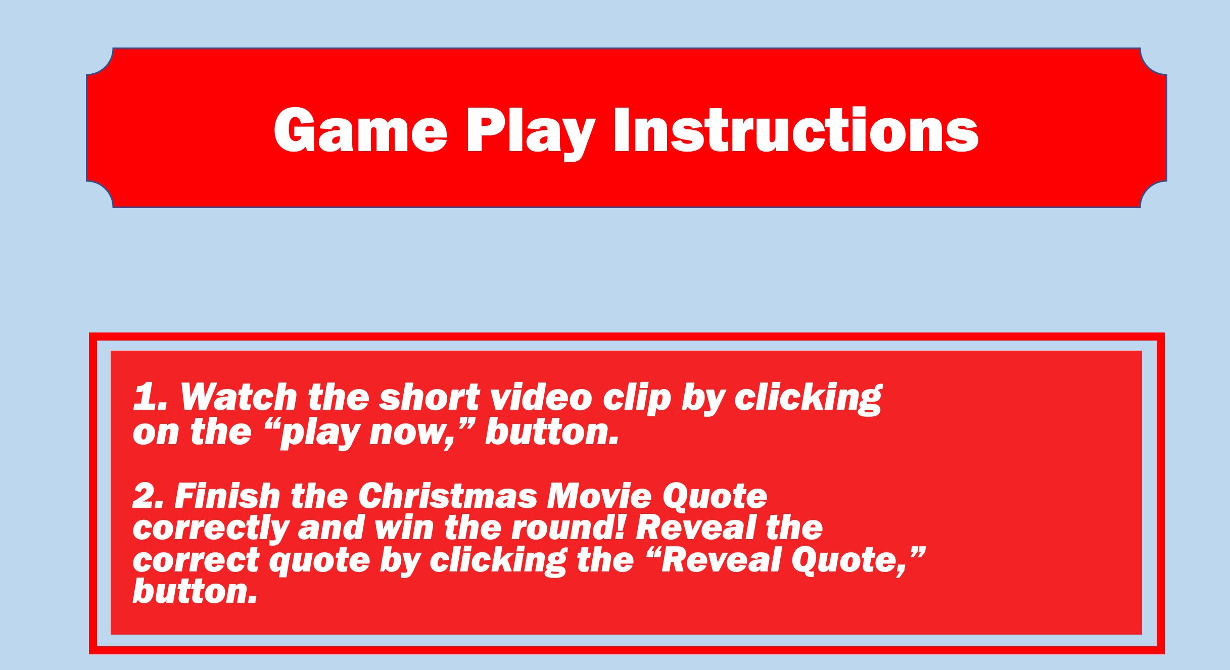 Christmas Movie Quote Game (powerpoint) - Etsy
