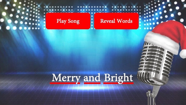 Christmas Song Lyric Game, Holiday Family Fun (powerpoint) - Etsy