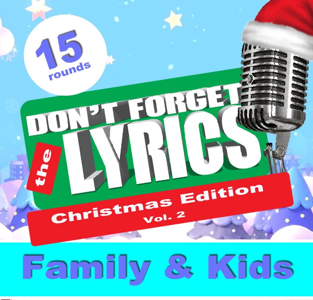 Christmas Songs 'don't Forget the Lyrics' Game Bundle (powerpoint) - Etsy