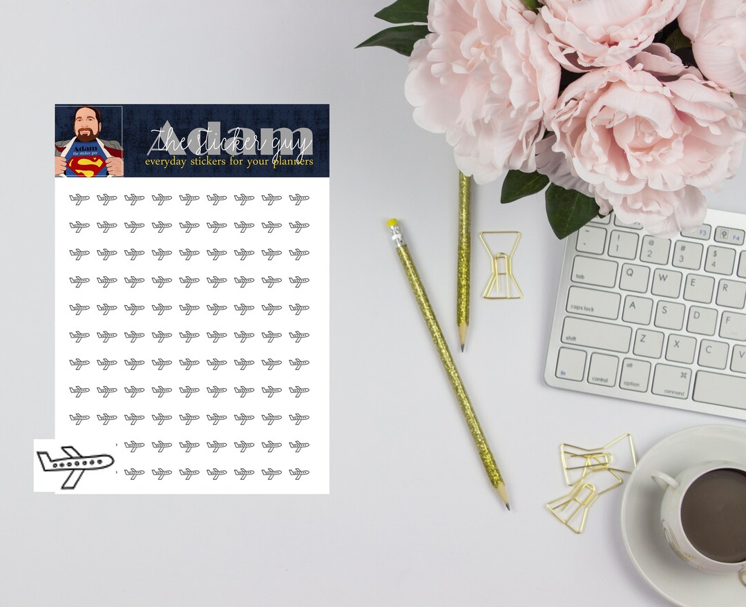 Airplane - Mini Icon Planner Stickers - Etsy