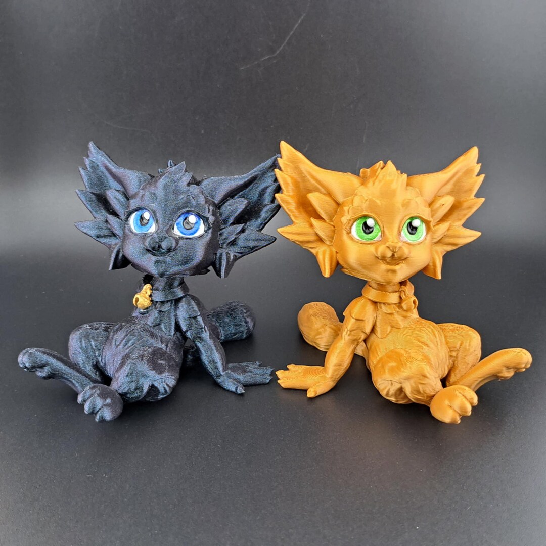 Cat Girl Izzy, 3d Printed, Gifts, Collectibles, Knick Knack, Fidget ...