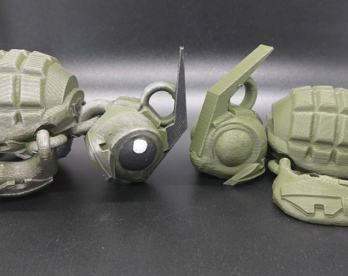 Grenurtle 3D Printed Toy Grenade Turtle by Cinderwing Flexy Floppy Fun ...
