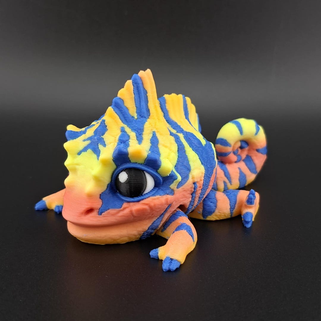 Chameleon Puff, Lizard Puffling, Puff Ball, 3d Printed, Gifts ...