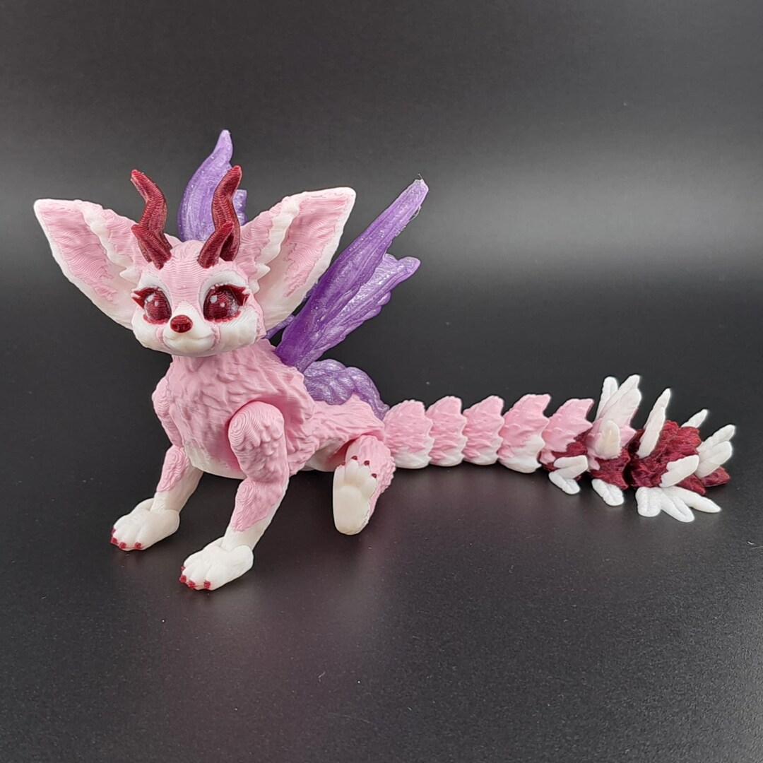 Fairy Fennec Fox, Articulating Fox, 3d Printed, Gifts, Collectibles ...