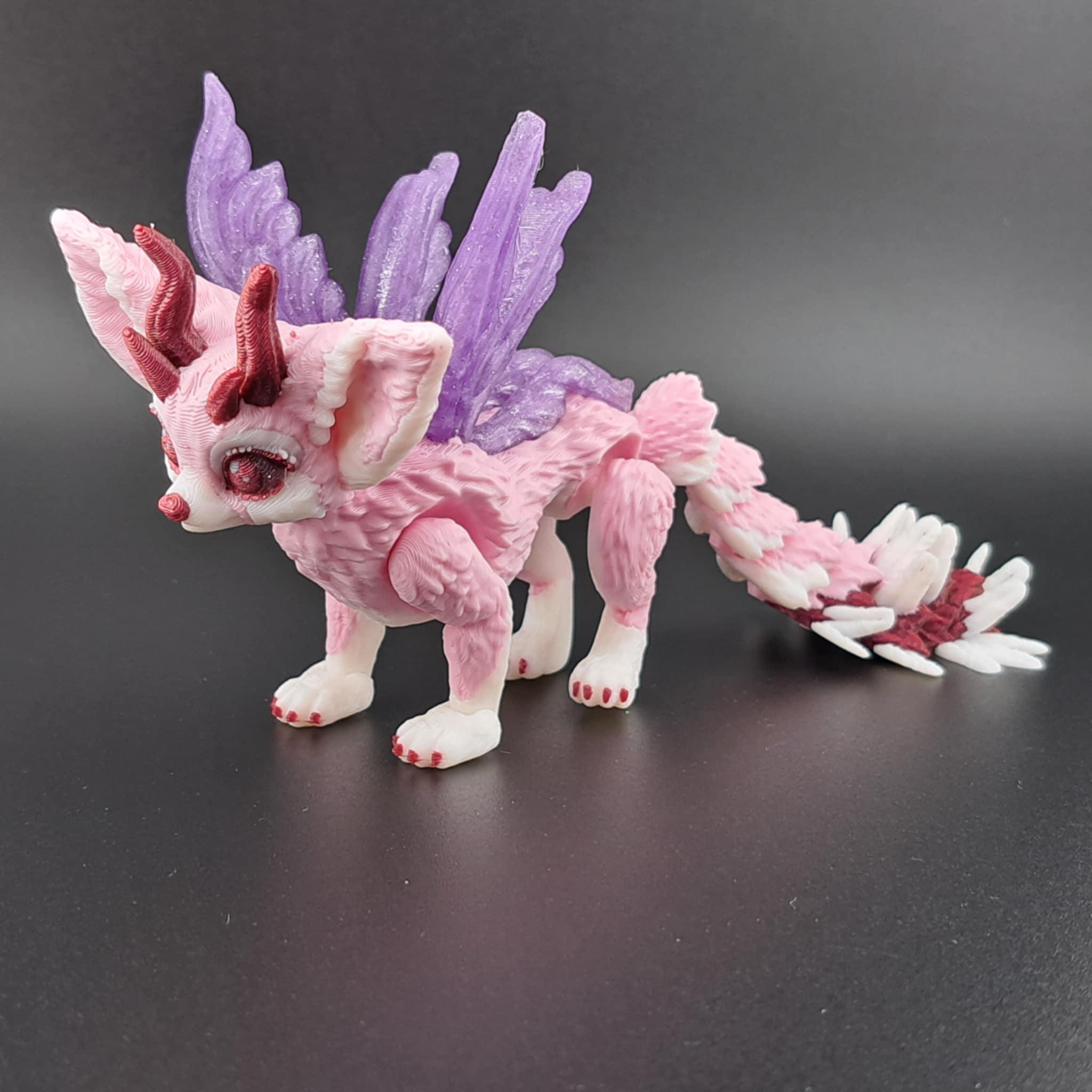 Fairy Fennec Fox, Articulating Fox, 3d Printed, Gifts, Collectibles ...