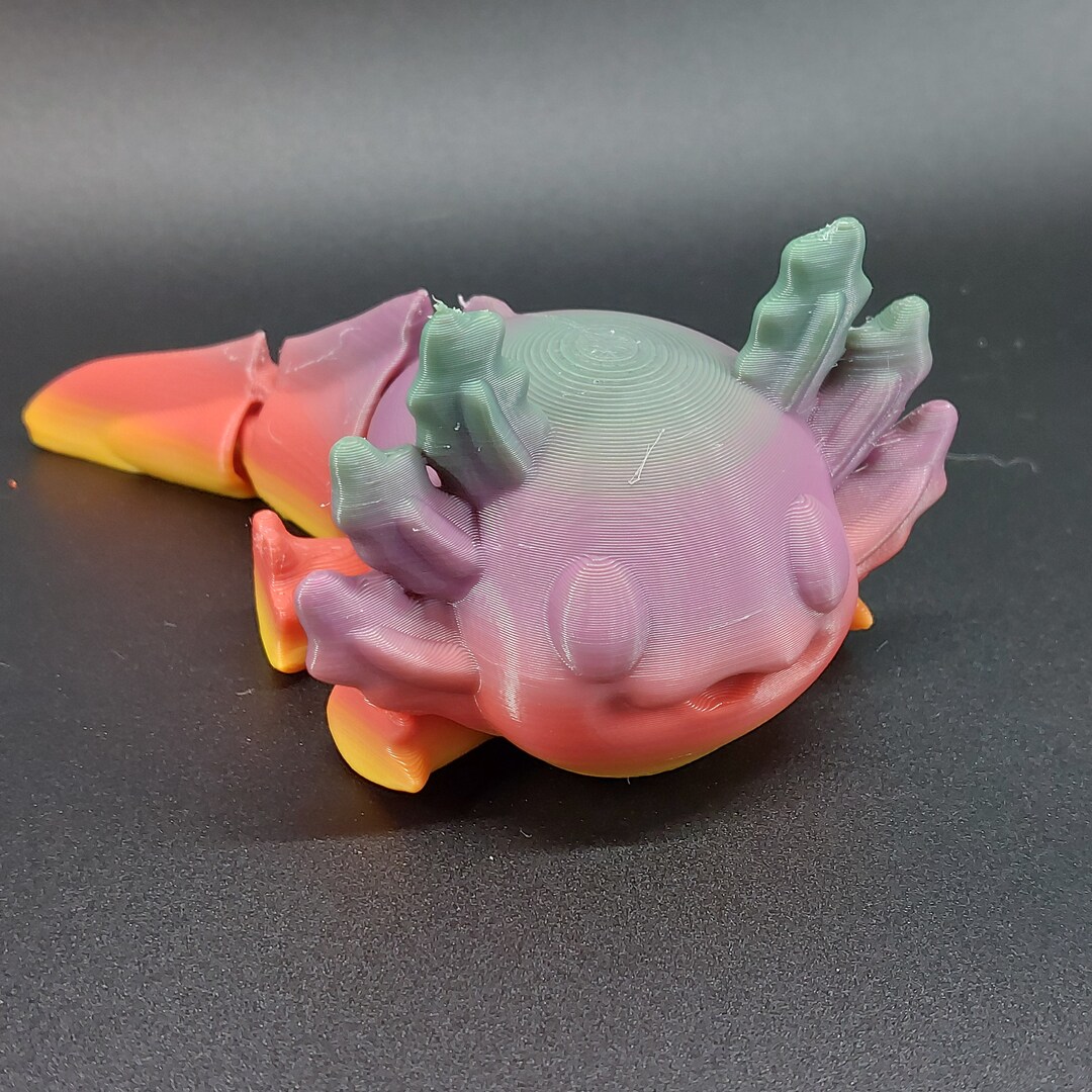 Baby Axolotl 3D Printed Cute Adorable Fidget Collectible Figurine ...