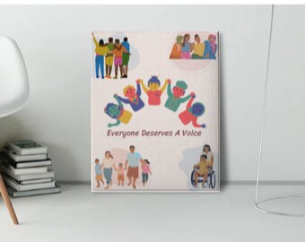 Everyone Deserves a Voice DIGITAL DOWNLOAD, Speech Therapy Room Decor ...