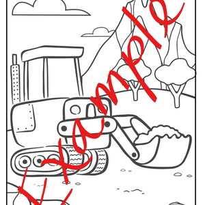 40 Construction Themed Coloring Pages - Etsy