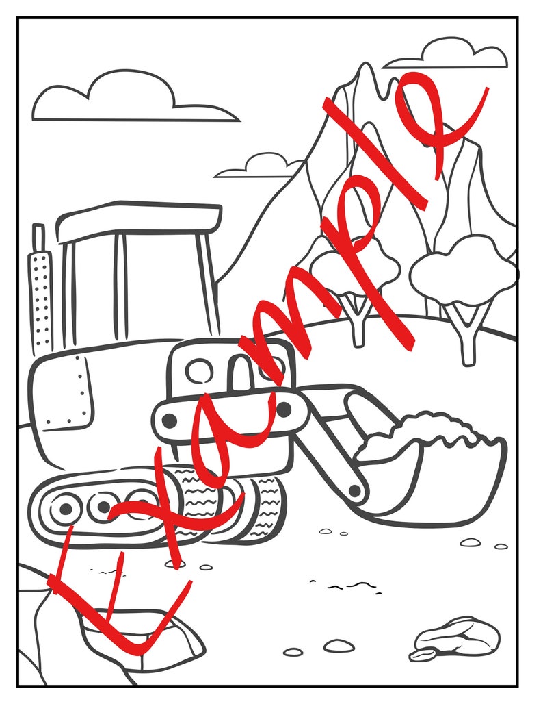 40 Construction Themed Coloring Pages - Etsy