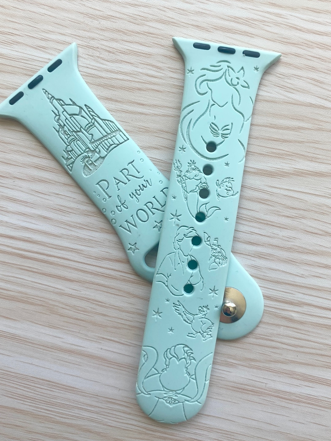 Ariel Watchband, Engraved Watch Band, Little Mermaid Watchband, Disney ...