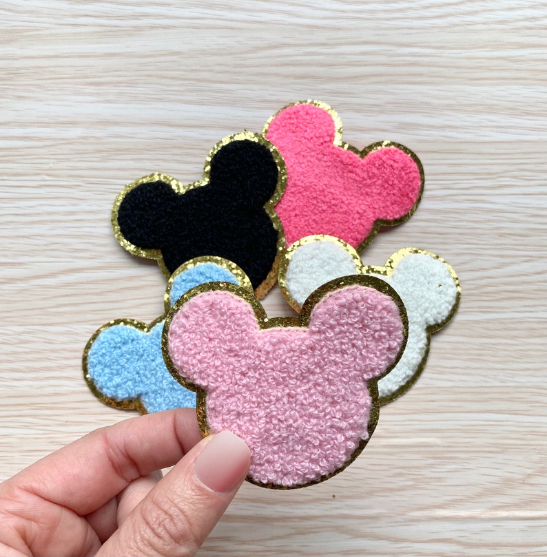 Mickey Patch Chenille Disney Patch Mickey Head Patch Iron - Etsy