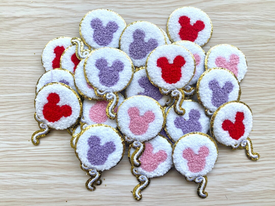 Mickey Balloon Patch, Chenille Disney Patch, Balloon Patch, Self Adhesive Patch, Chenille Patch ...