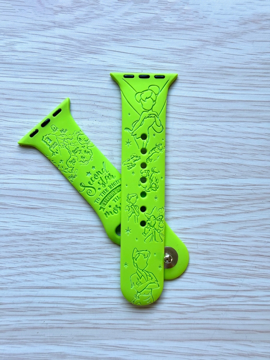 Tinkerbell Watchband, Engraved Watch Band, Peter Pan Watchband, Disney ...
