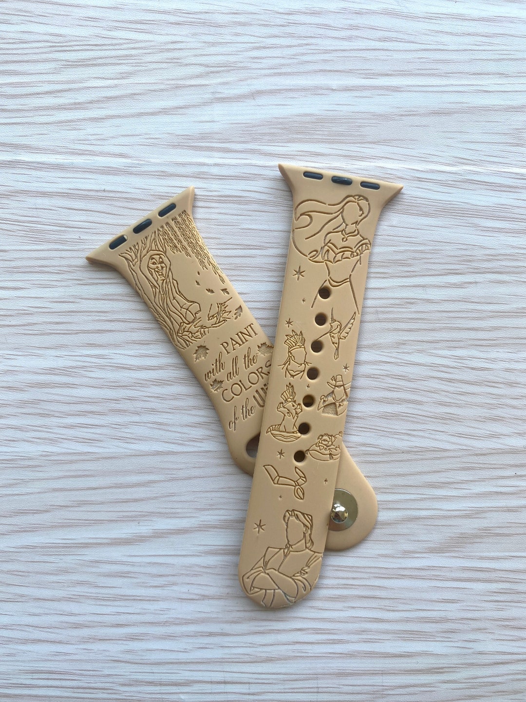 Pocahontas Watchband, Pocahontas Engraved Watch Band, Disney Watch Band ...