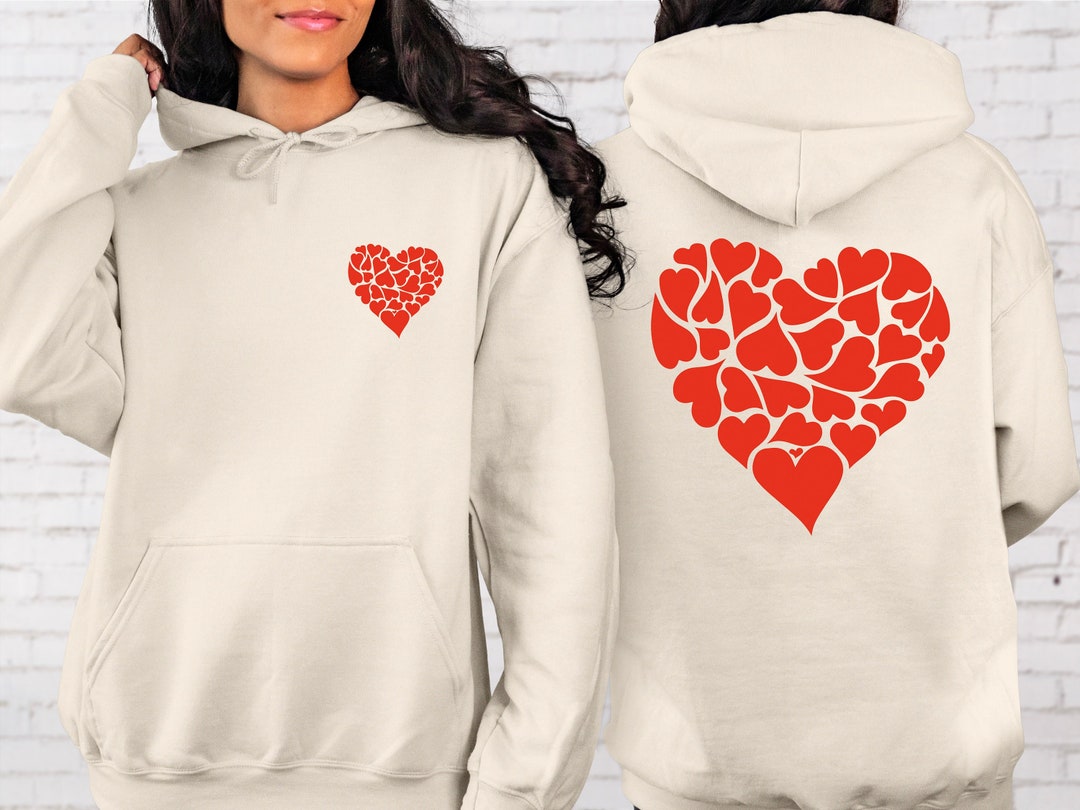 Heart Hoodie, Valentines Day Hoodie, Valentines Hoodie, Valentines Heart Hoodie, Gift for ...