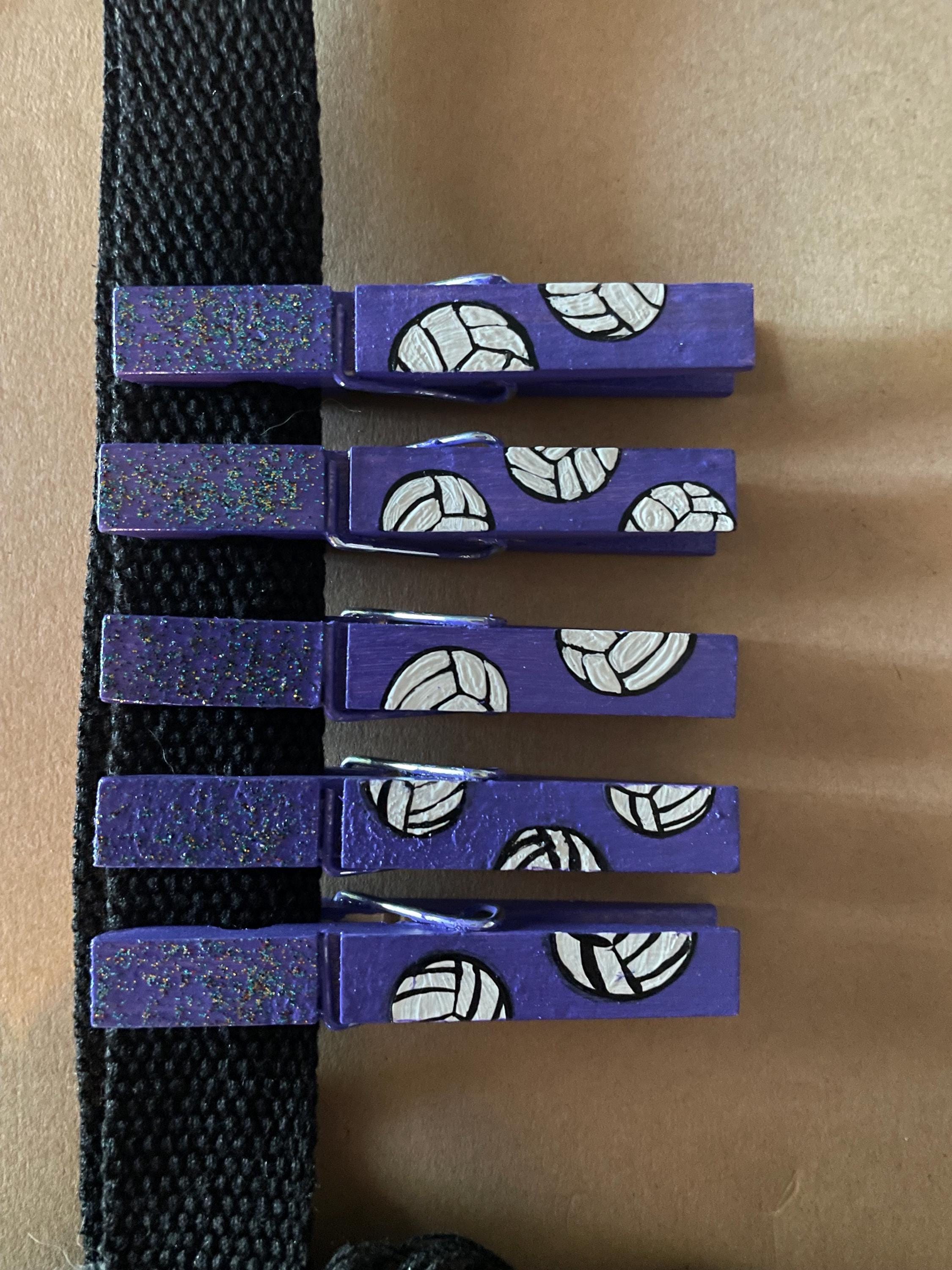 Volleyball Spirit Clips (set of 5) Spirit Clips, Spirit Pins, Sports ...