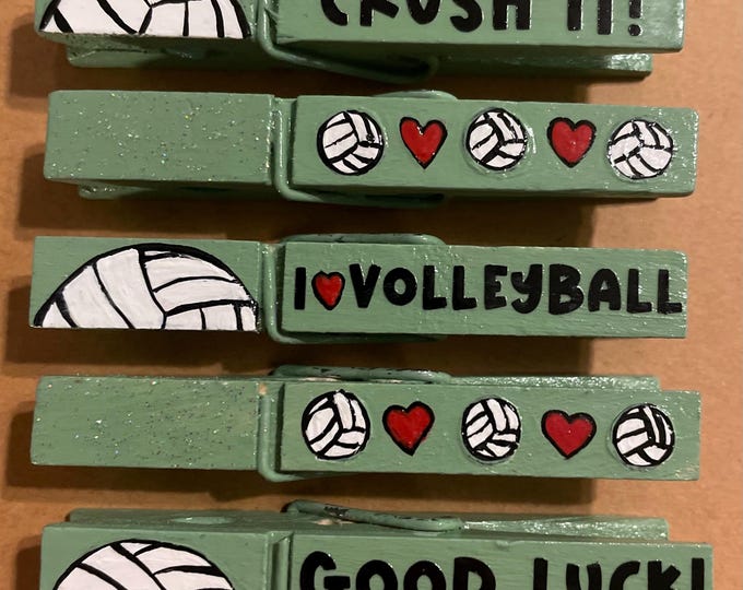 Hand Painted Spirit Clips(set of 5) Spirit Clips,spirit Pins,sports ...